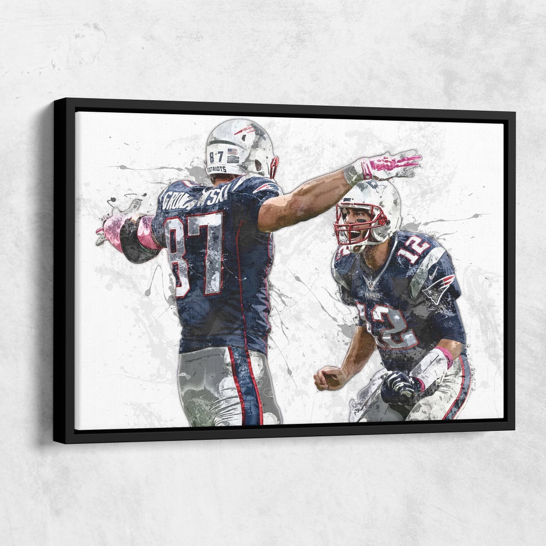 Tom Brady Rob Gronkowski Poster New England Patriots Hand Made Posters ...