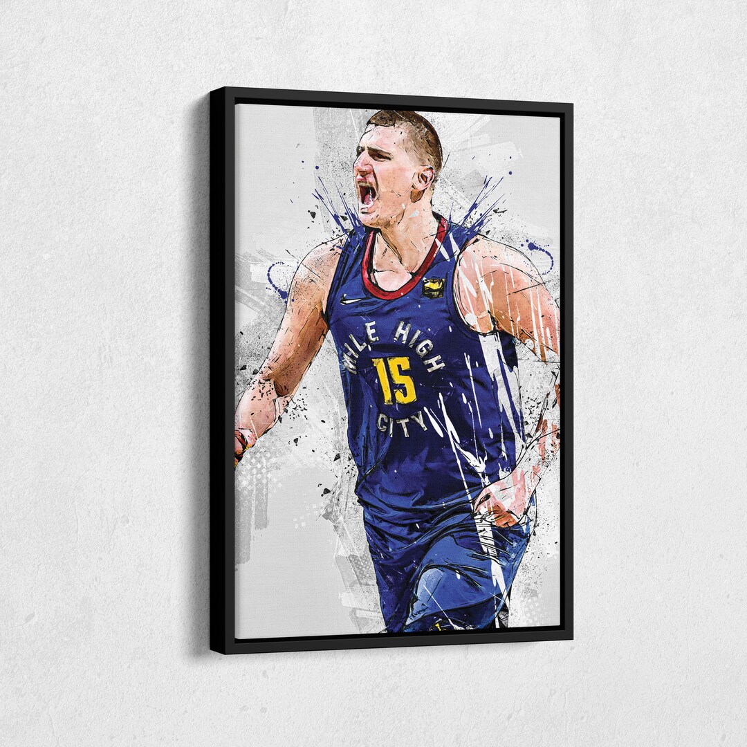 Nikola Jokic Art Poster Denver Nuggets Basketball Hand Made Posters ...