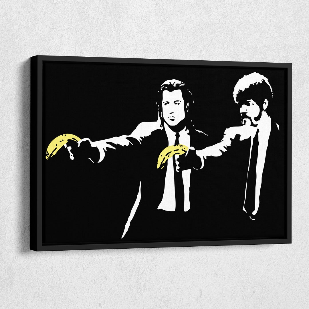 Pulp Fiction Holding Banana Poster Movie Illustration Hand Made Posters ...