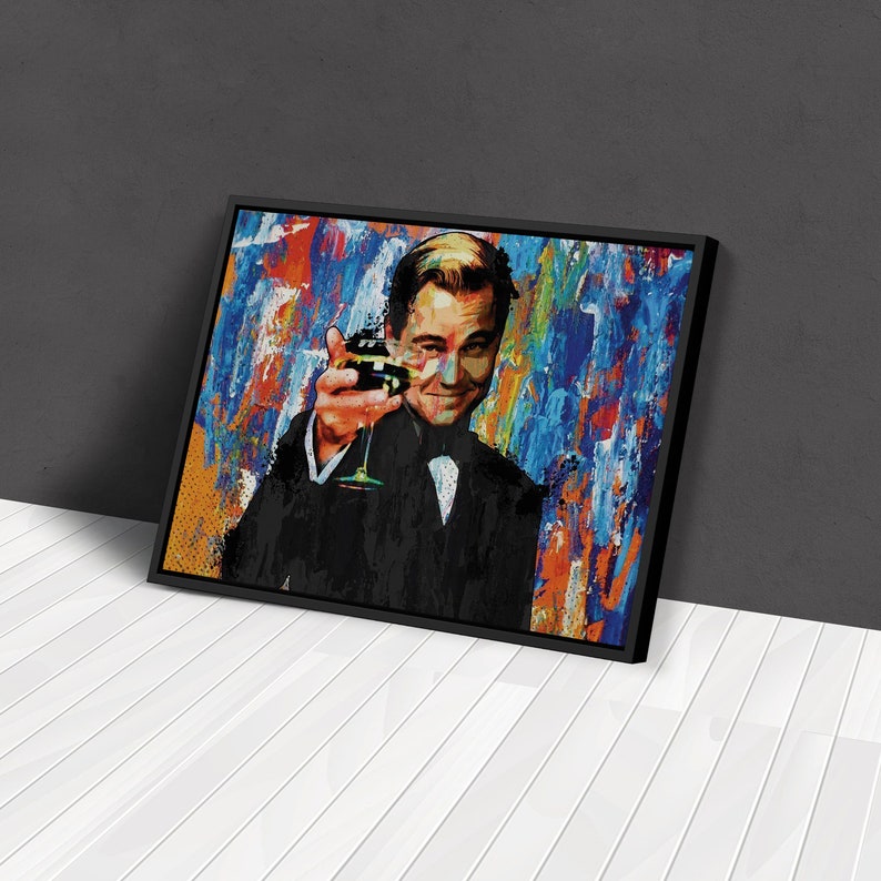 The Great Gatsby Poster Leonardo Di Caprio Movie Painting Hand Made ...