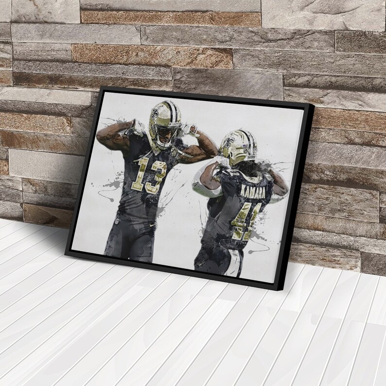 Alvin Kamara Michael Thomas New Orleans Saints American Football Poster ...