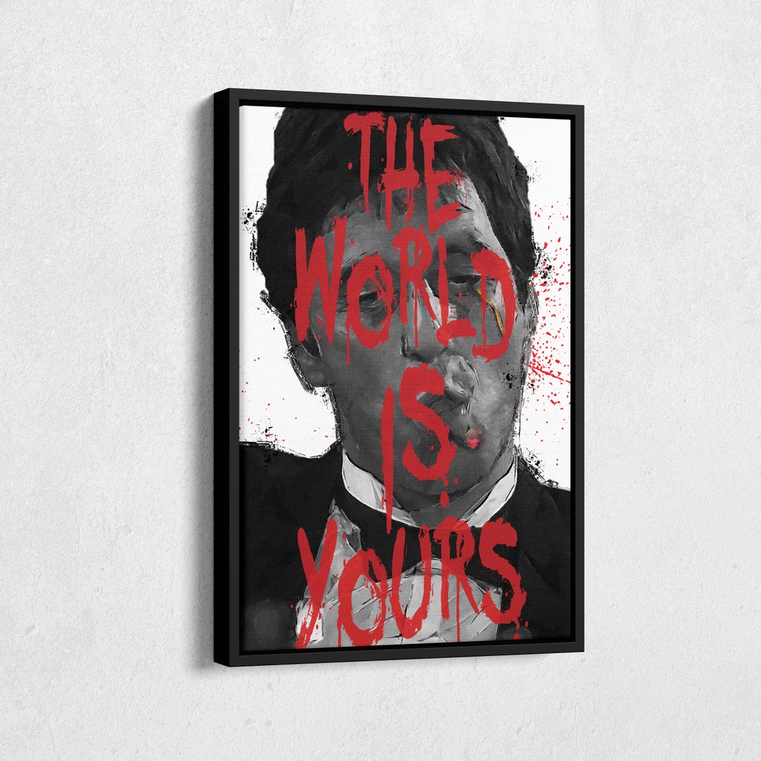 Scarface Poster Tony Montana Movie Hand Made Posters Canvas Print Wall ...