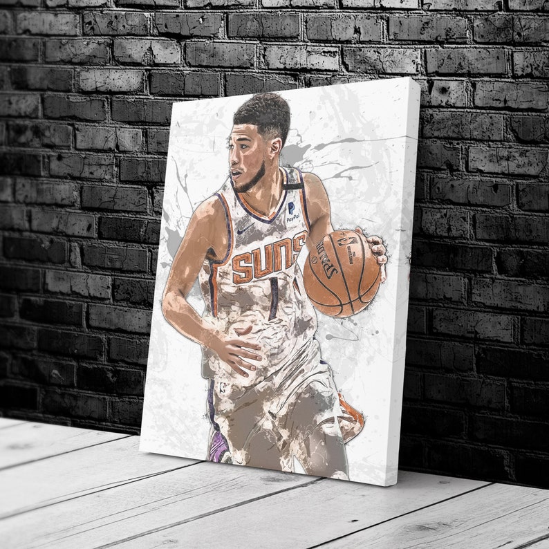 Devin Booker Poster Phoenix Suns NBA Painting Hand Made Posters Canvas ...