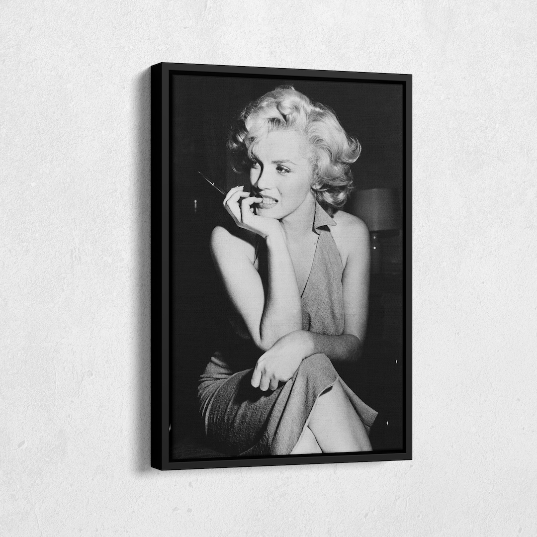 Marilyn Monroe Poster Black and White Actress Model Singer Hand Made ...