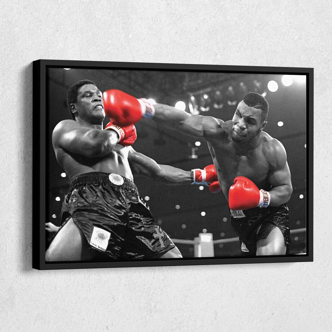 Mike Tyson Vs Trevor Berbick Poster Boxing Hand Made Posters Canvas ...