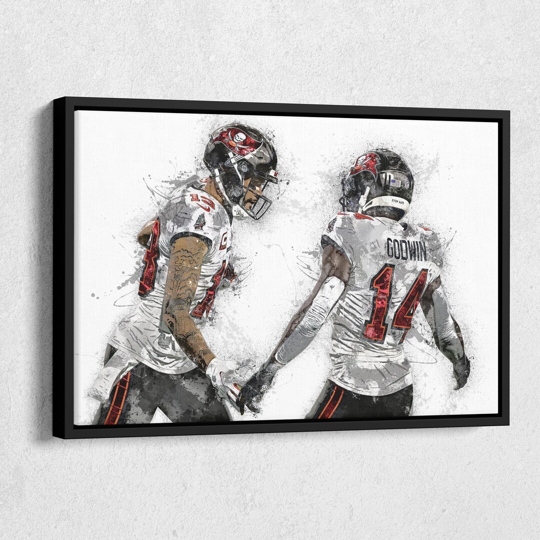 Mike Evans & Chris Godwin Canvas Print - Tampa Bay Buccaneers Wall Art ...