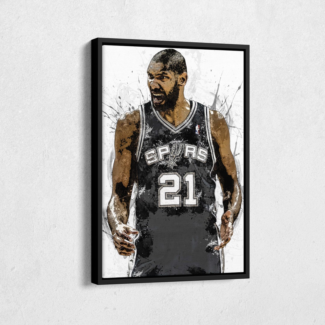 Tim Duncan Poster San Antonio Spurs Basketball Painting Hand Made ...