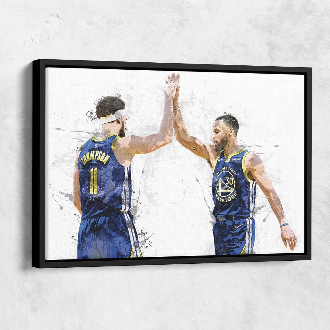 Stephen Curry Klay Thompson Poster Golden State Warriors NBA Hand Made ...