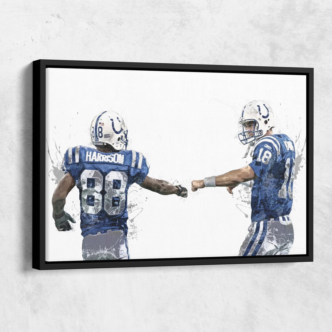 Peyton Manning Marvin Harrison Poster Indianapolis Colts NFL Hand Made ...