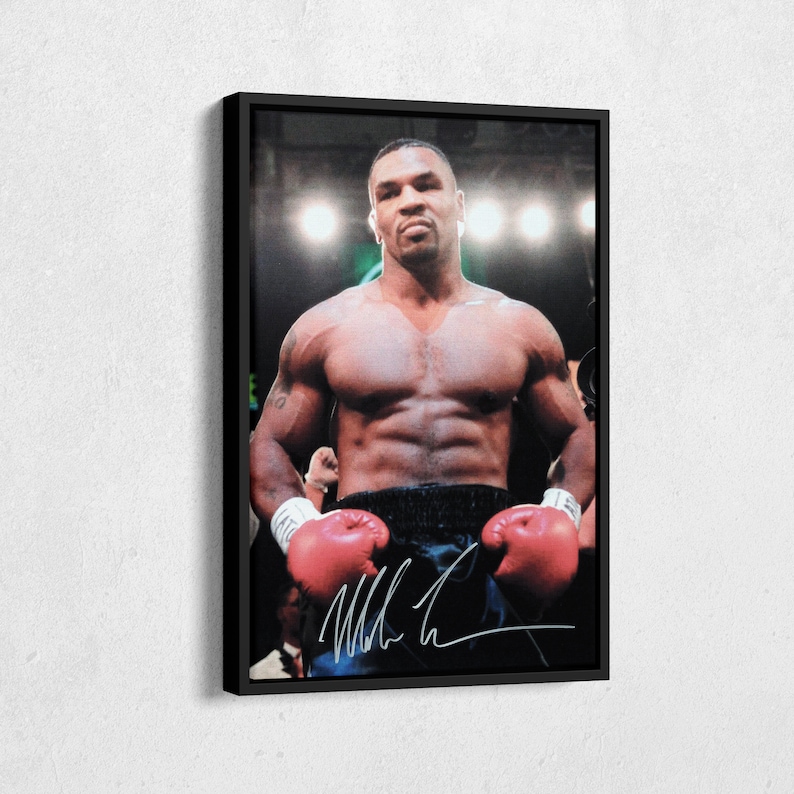 Mike Tyson Autographed Poster Boxing Hand Made Posters Canvas Print ...