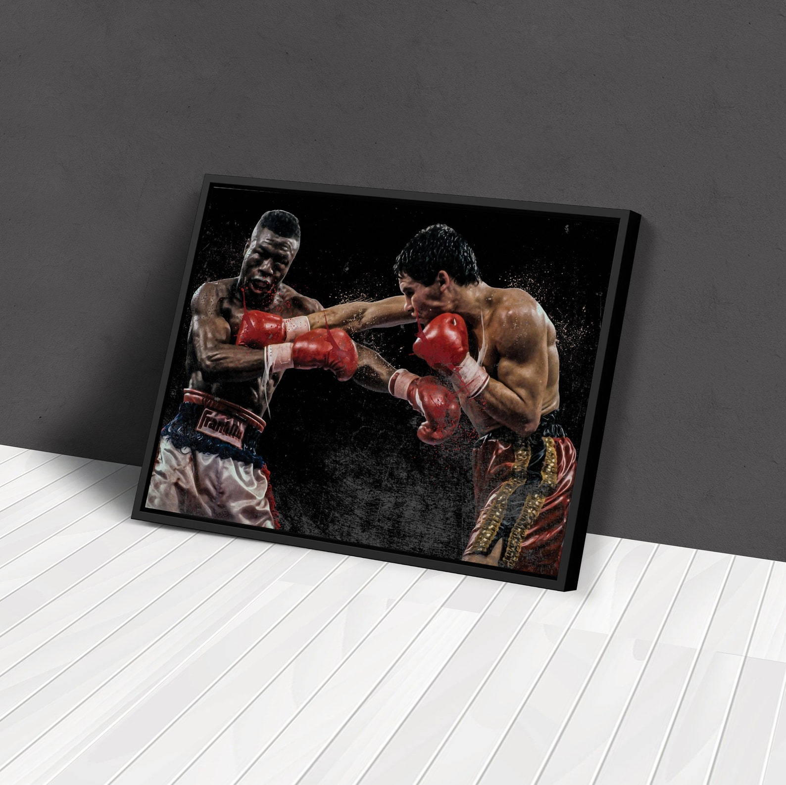 Julio Cesar Chavez Vs Meldrick Taylor Poster Boxing Painting Hand Made ...
