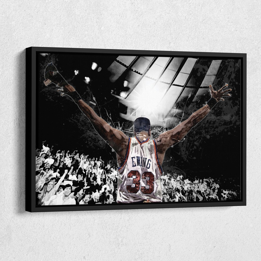Patrick Ewing Facing Crowd Poster New York Knicks Basketball Painting ...