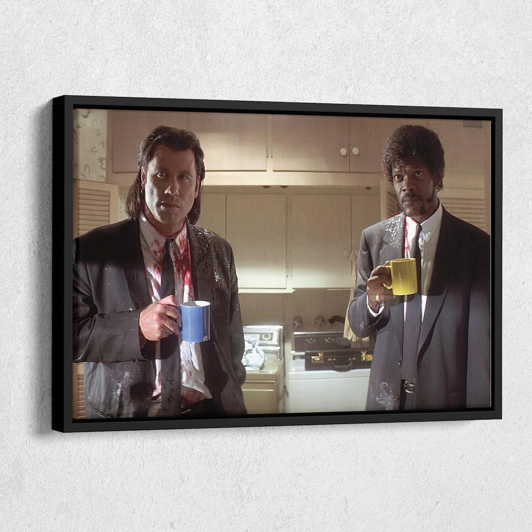 Pulp Fiction Coffee Break Poster Gangsta Movie Hand Made Posters Canvas ...