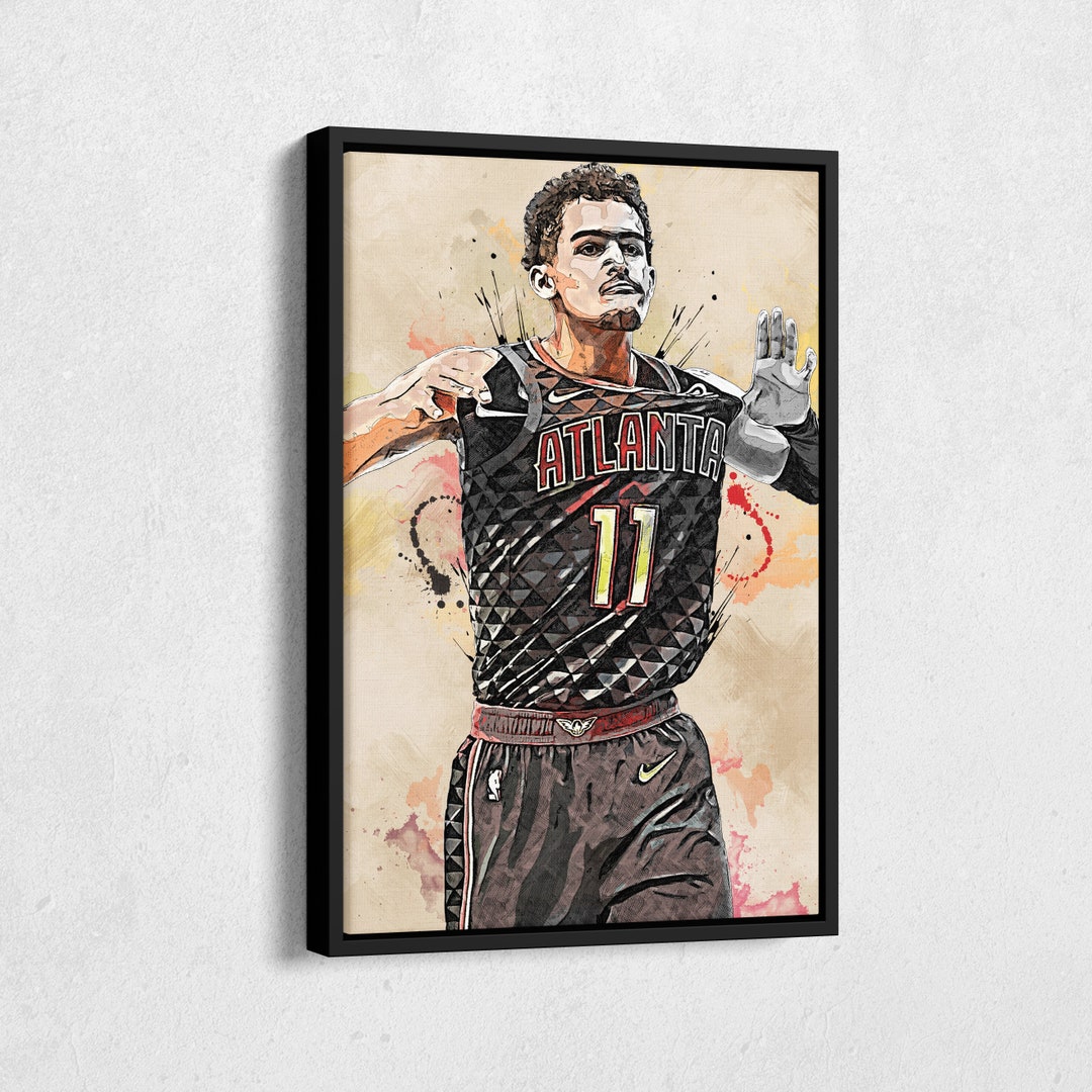 Trae Young Poster Painting Atlanta Hawks Basketball Hand Made Posters ...