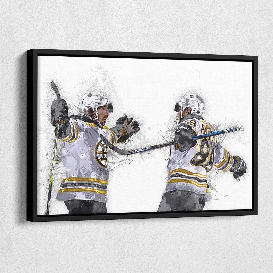Brad Marchand & David Pastrnak Canvas Print - Boston Bruins Wall Art ...