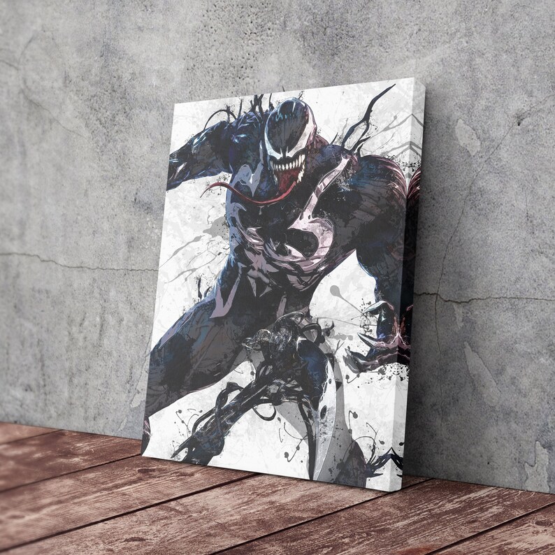Venom Poster Marvel Superhero Comics Painting Hand Made Posters Canvas ...