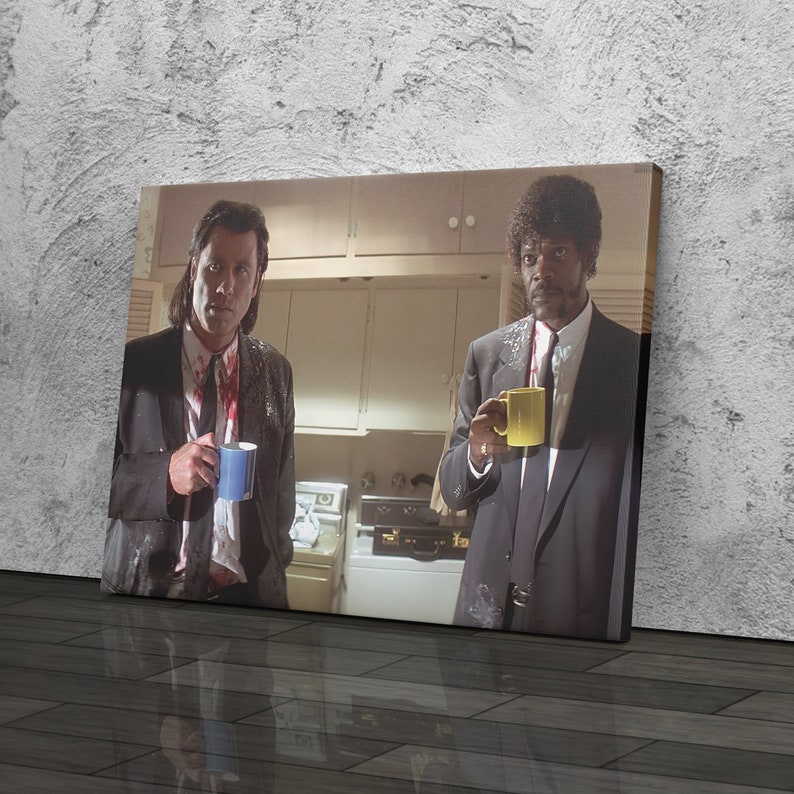 Pulp Fiction Coffee Break Poster Gangsta Movie Hand Made Posters Canvas ...