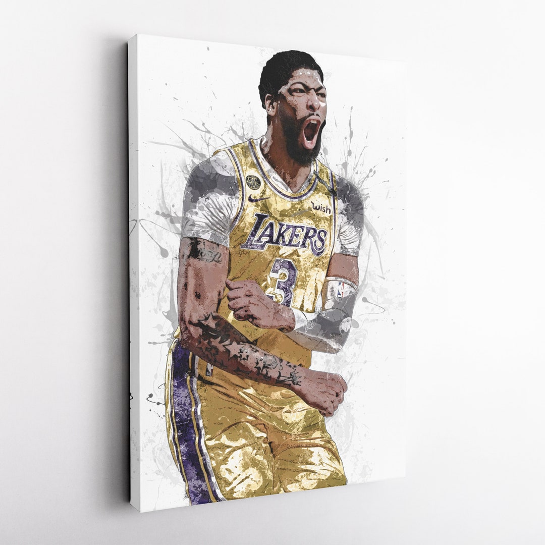 Anthony Davis Poster Los Angeles Lakers Basketball Painting Hand Made ...