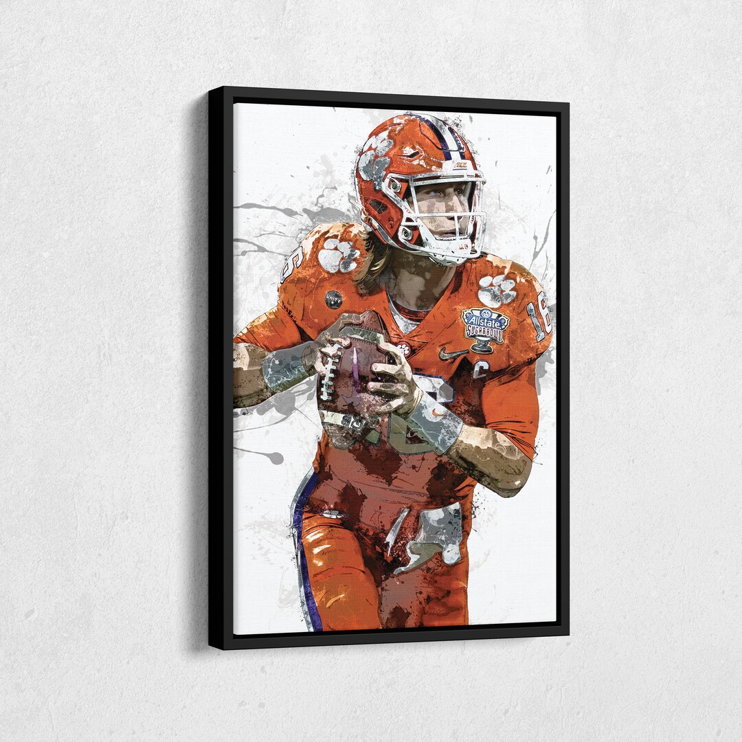 Trevor Lawrence Poster Clemson Tigers Football Painting Hand Made ...