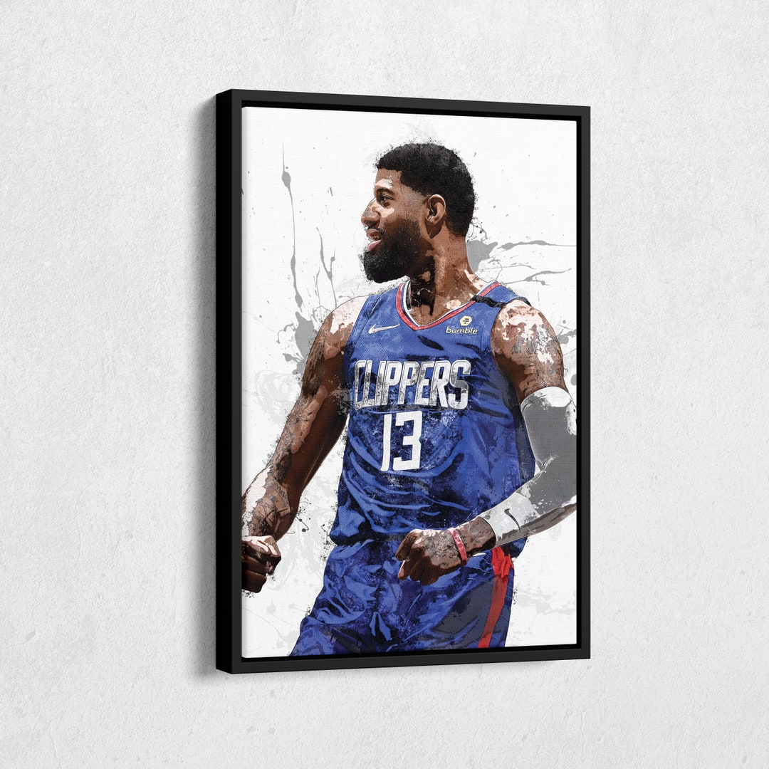 Paul George Poster Los Angeles Clippers Basketball Gemälde Handgemachte ...
