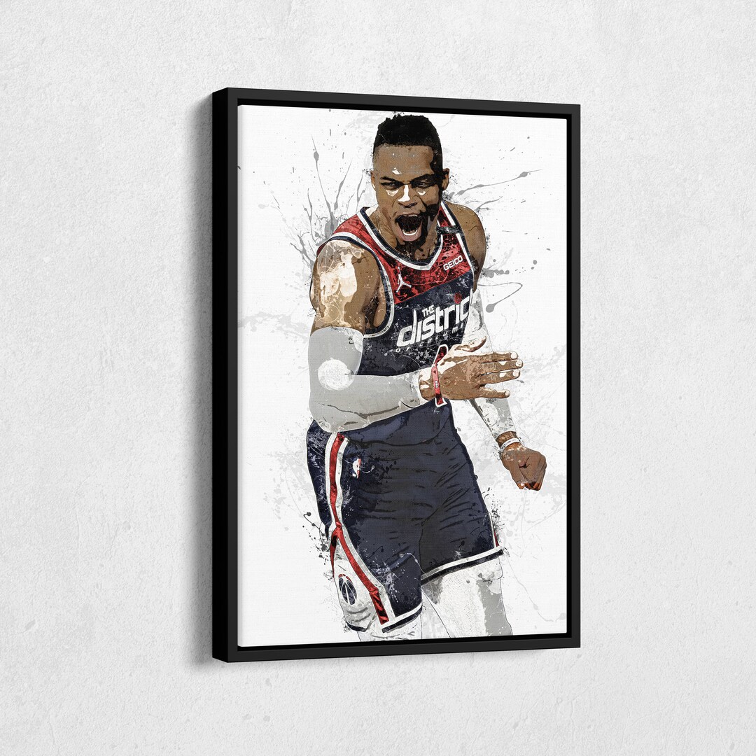 Russell Westbrook Poster Washington Wizards Basketball Painting Hand ...
