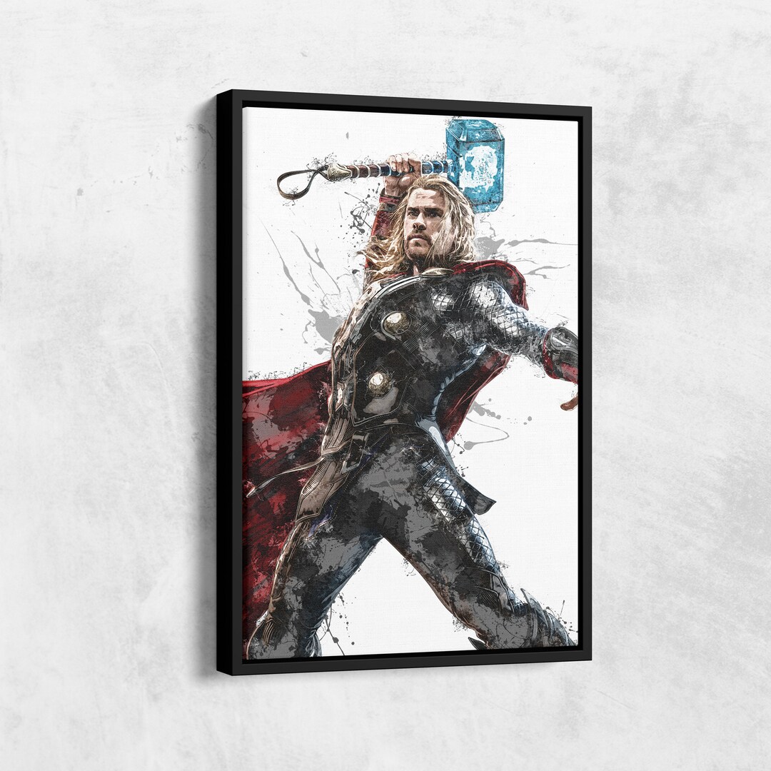 Thor Poster Marvel Superhero Comics Painting Hand Made Posters Canvas ...