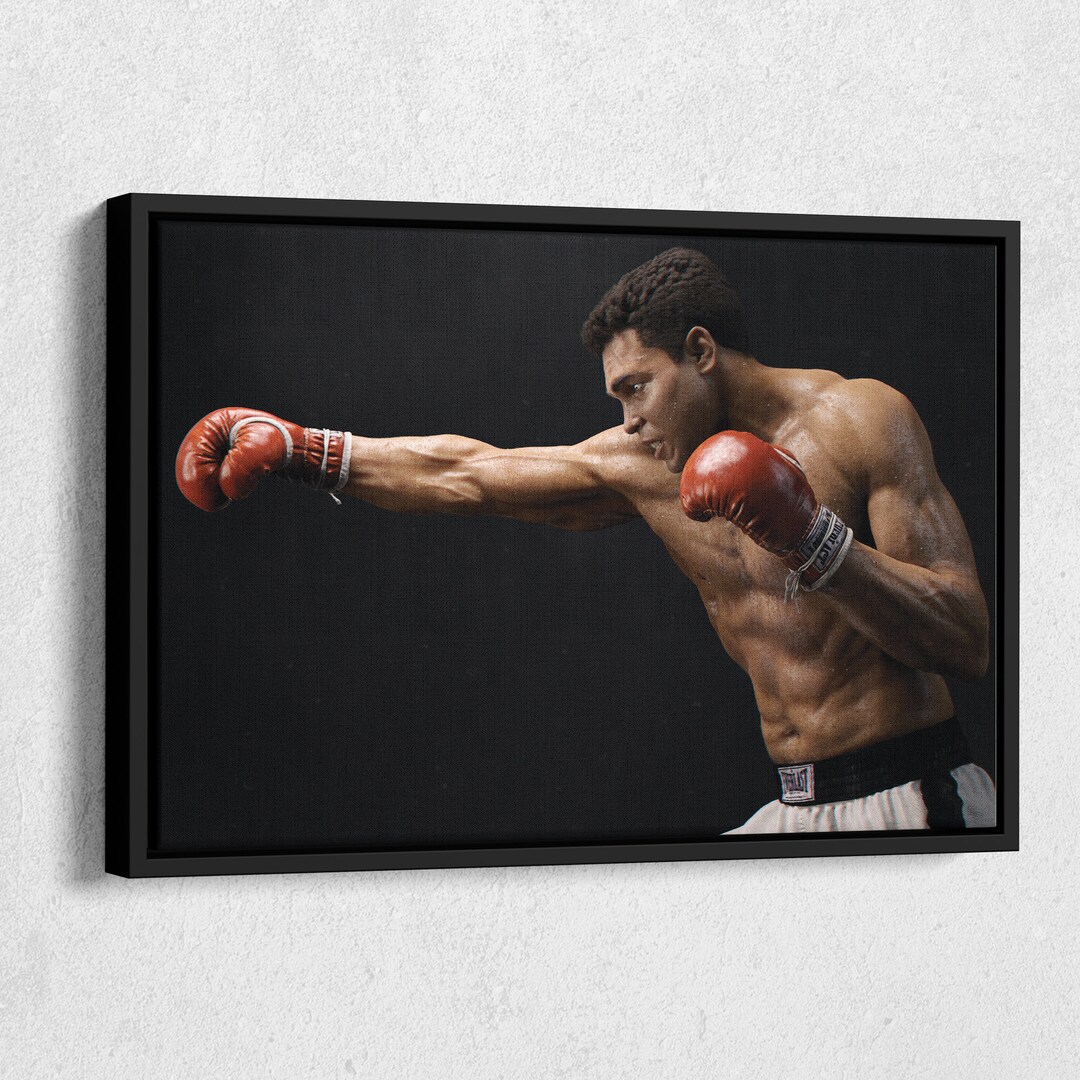 Muhammad Ali Punch Poster Boxing Hand Made Posters Canvas Print Wall ...