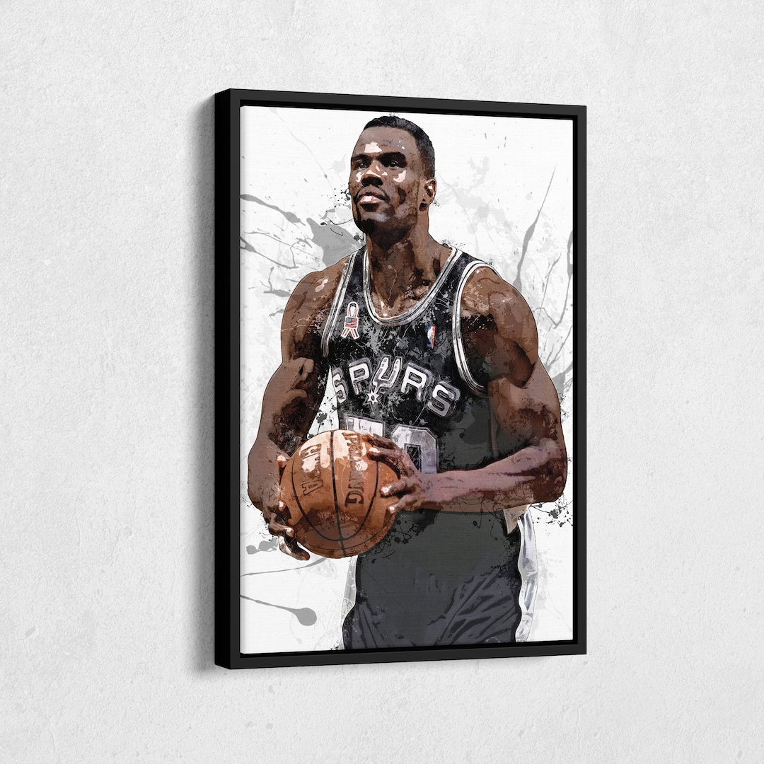 David Robinson Poster San Antonio Spurs Basketball Painting Hand Made ...