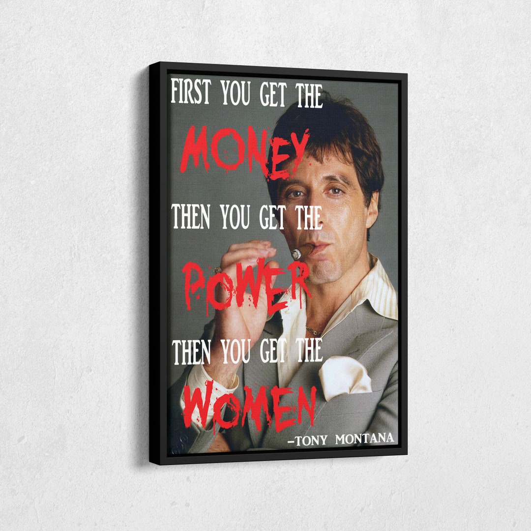 Scarface Poster Tony Montano Quote Hand Made Posters Canvas Print Wall ...