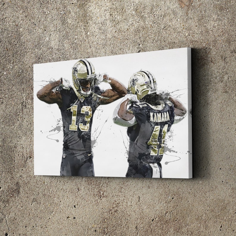 Alvin Kamara Michael Thomas New Orleans Saints American Football Poster ...