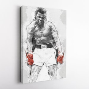 Muhammad Ali Art Poster Boxing the Greatest Hand Made Posters Canvas ...