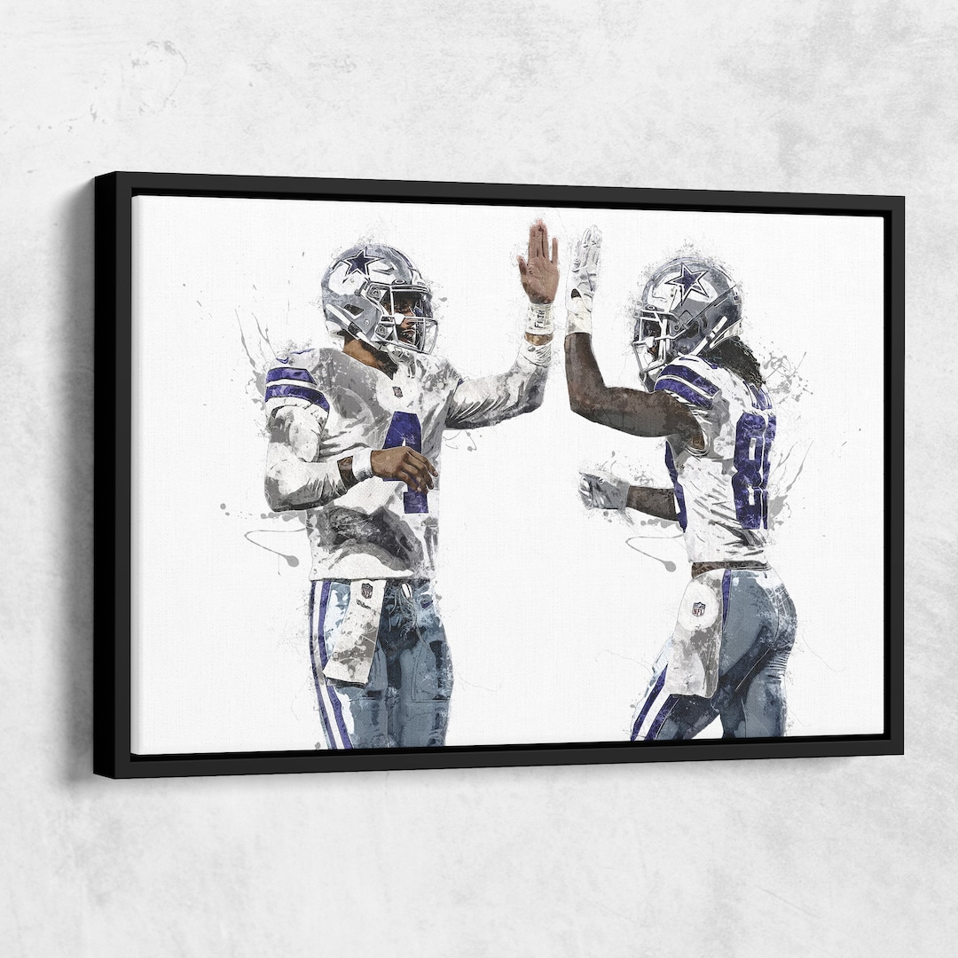 Dak Prescott Ceedee Lamb Poster Dallas Cowboys NFL Hand Made Posters ...