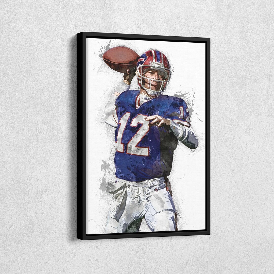 Jim Kelly Canvas Print - Buffalo Bills Wall Art, NFL Decor for Home ...