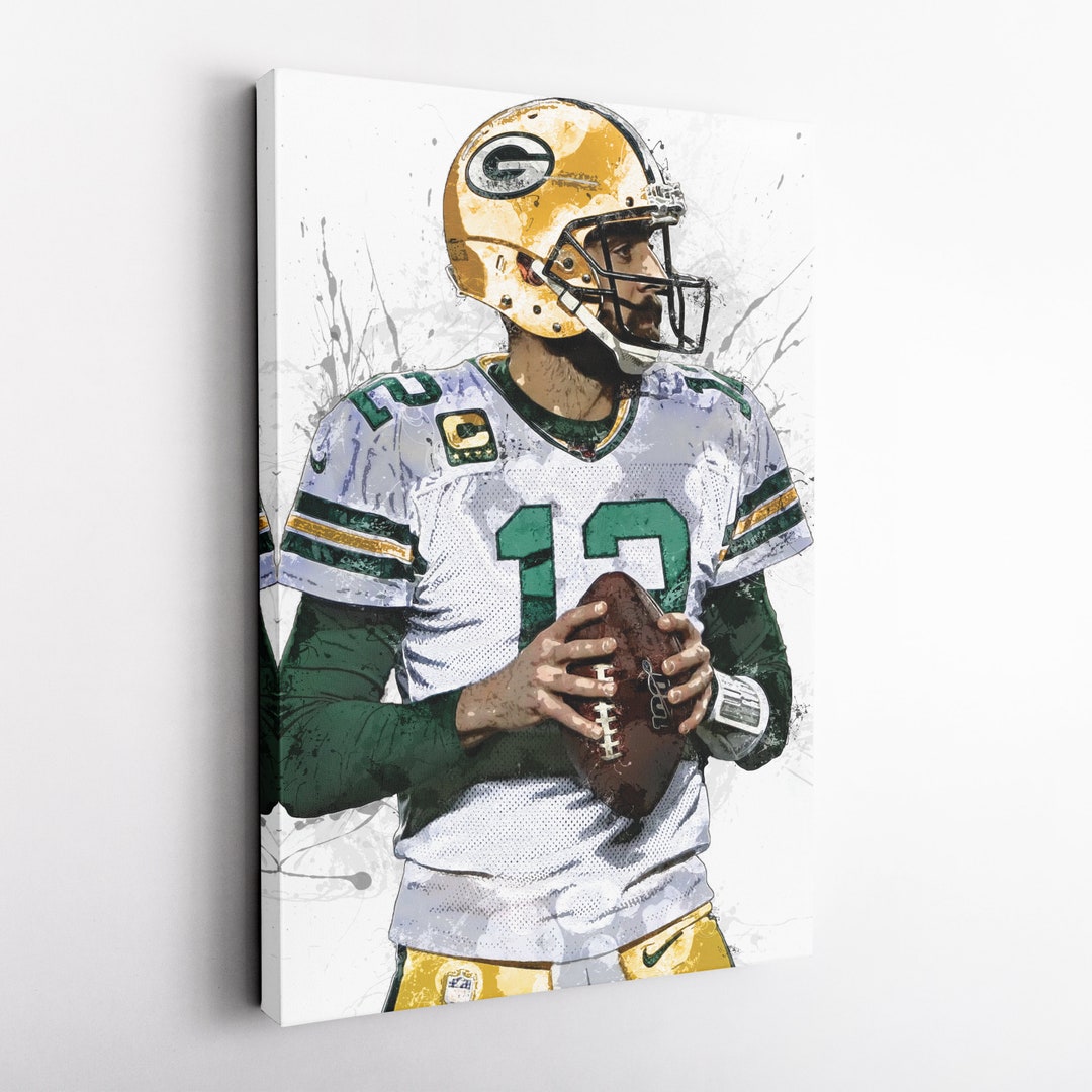 Aaron Rodgers Poster Green Bay Packers American Football Hand Made ...
