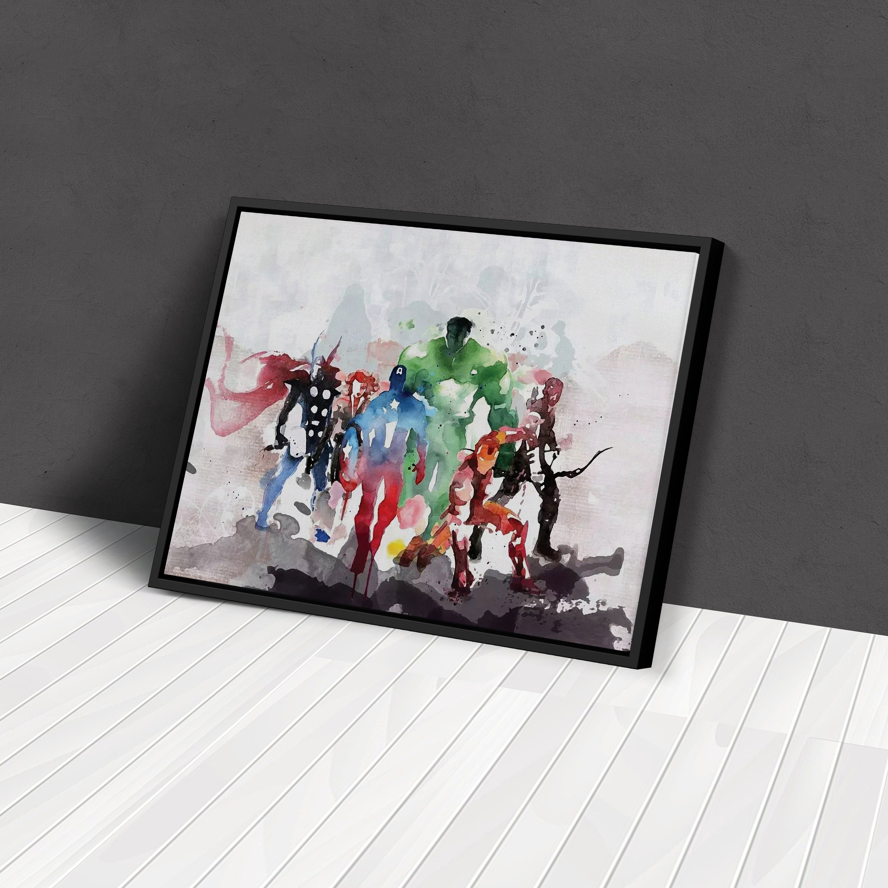 Marvel Avengers Poster Movie Comics Watercolor Painting Hand Made ...