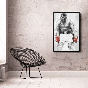 Muhammad Ali Art Poster Boxing the Greatest Hand Made Posters Canvas ...