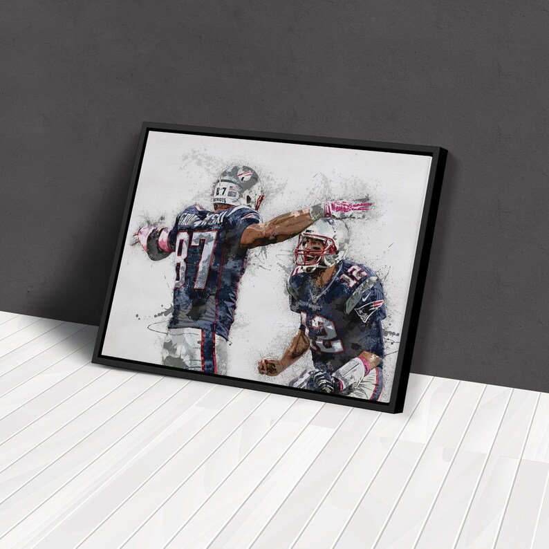 Tom Brady & Rob Gronkowski Canvas Print - New England Patriots Wall Art ...