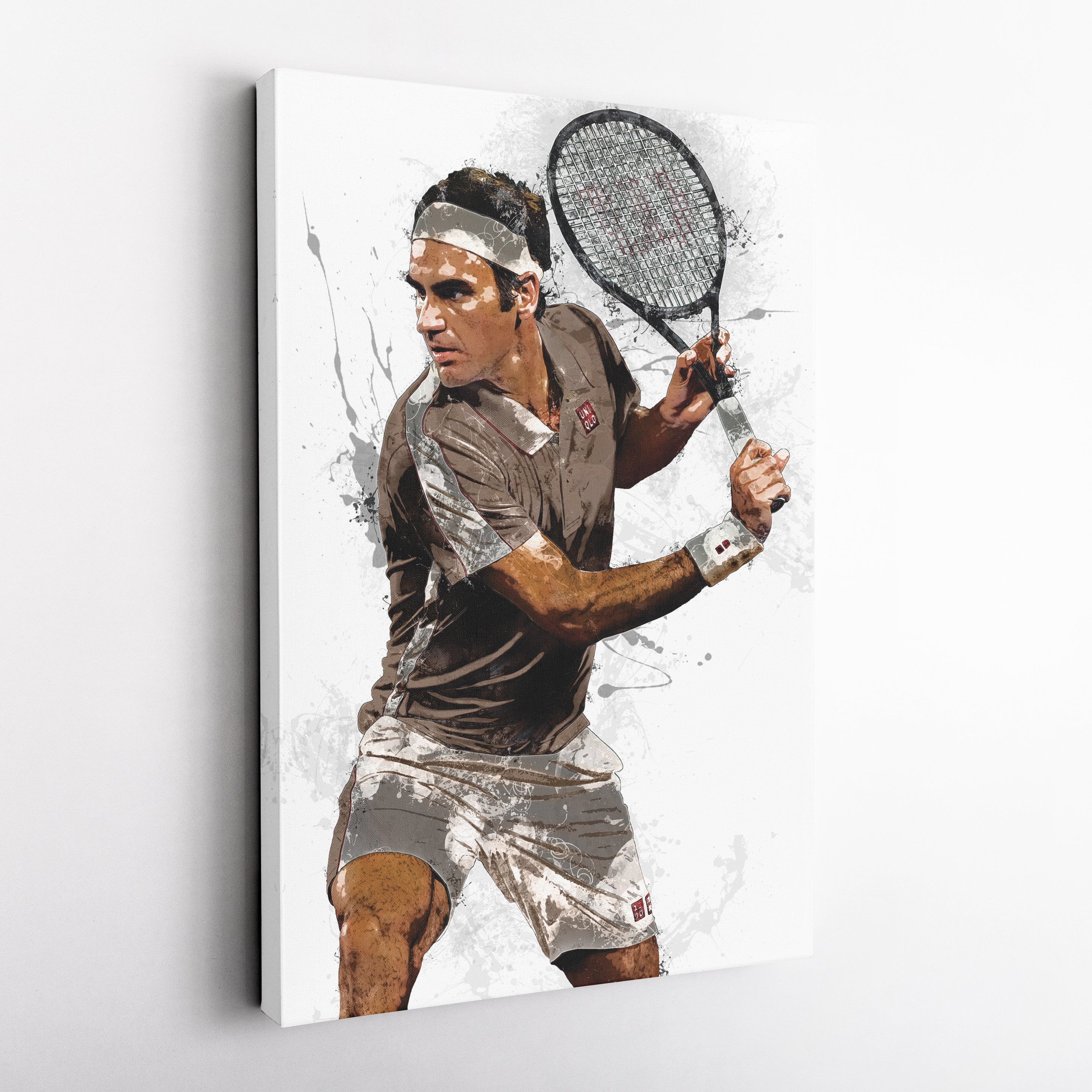 Roger Federer Poster Tennis Player Hand Made Posters Canvas Print Kids ...