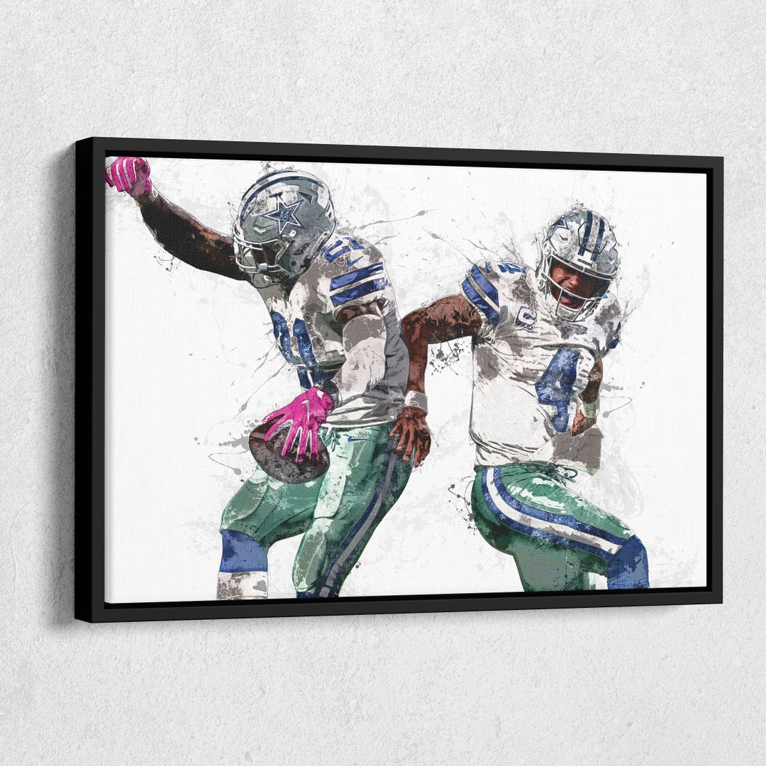 Dak and Zeke Poster Dallas Cowboys Football Painting Hand Made Posters ...