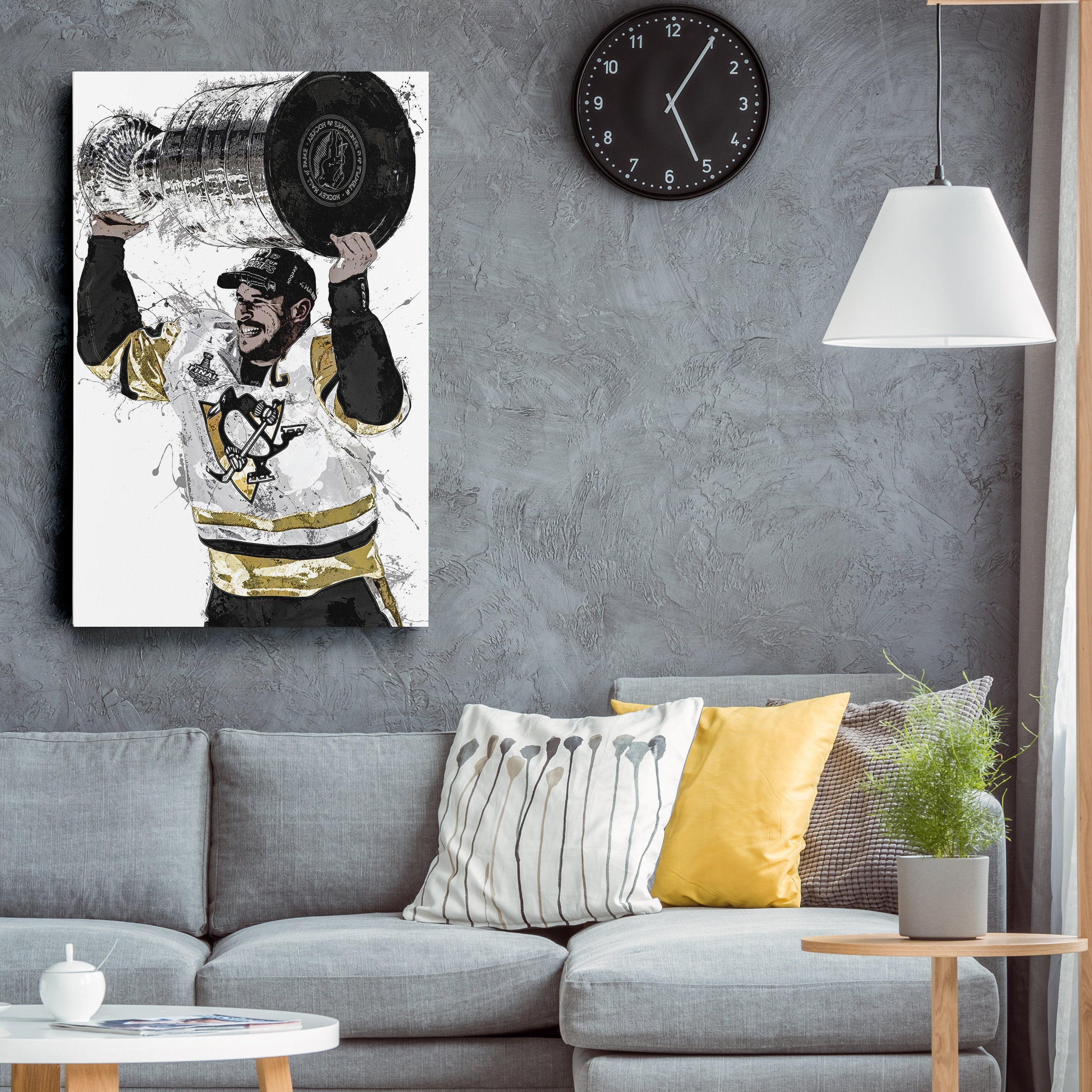 Sidney Crosby Poster Stanley Cup Pittsburgh Penguins Ice Hockey Hand ...