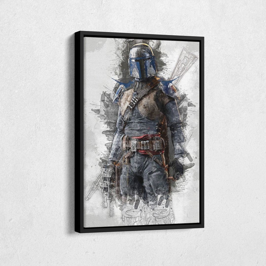 Jango Fett Poster Star Wars Painting Hand Made Posters Canvas Print ...