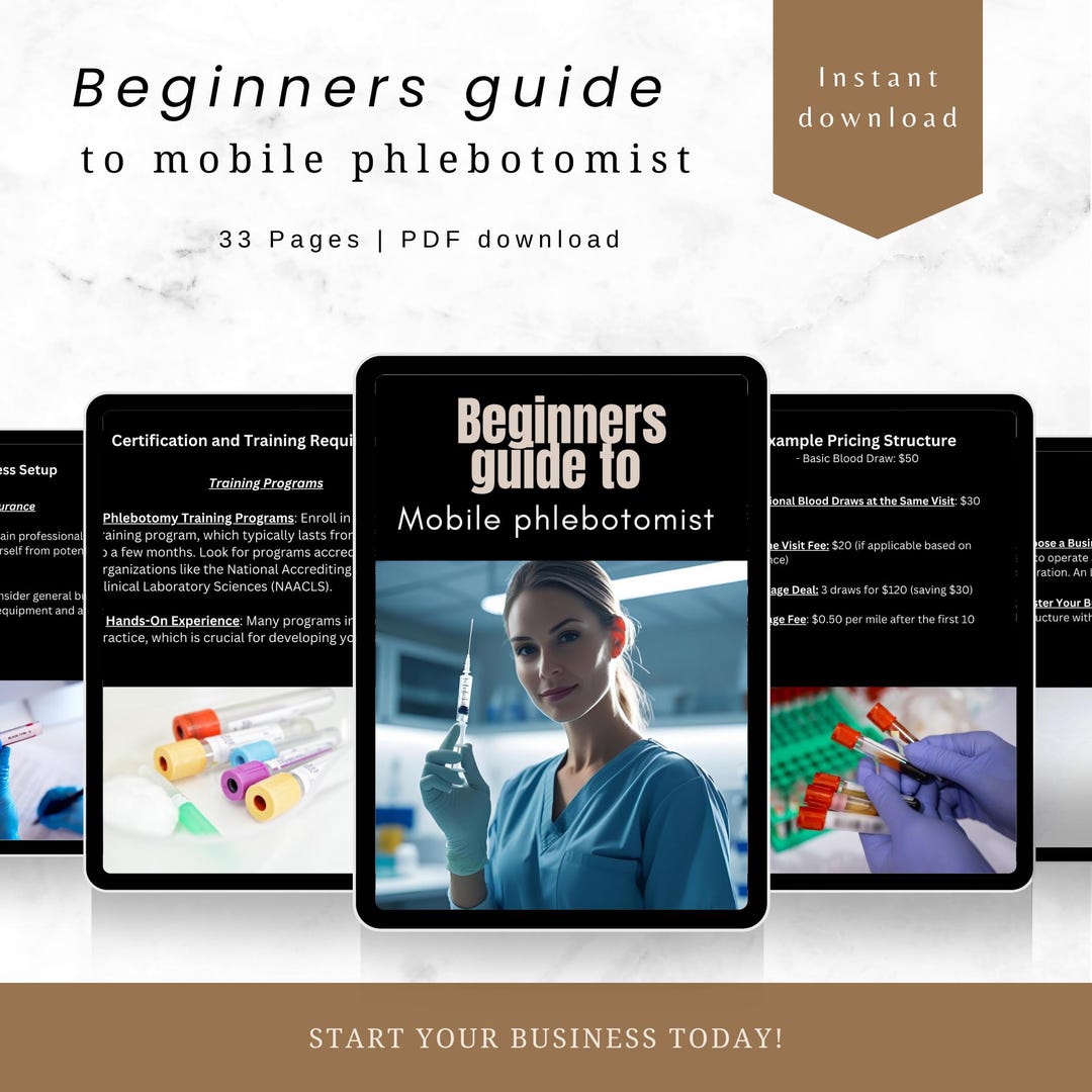 Mobile Phlebotomy Career Starter Guide: Step-by-step Ebook (digital ...