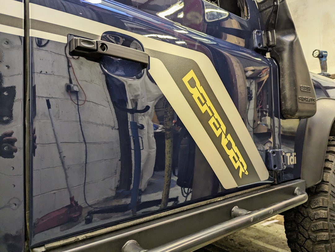 Land Rover Defender 90 Tdi County Vinyl Decal Kit Silver Cream ...