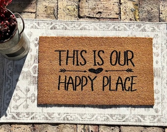 This is Our Happy Place Doormat | Personalized Doormat | Gift Ideas ...