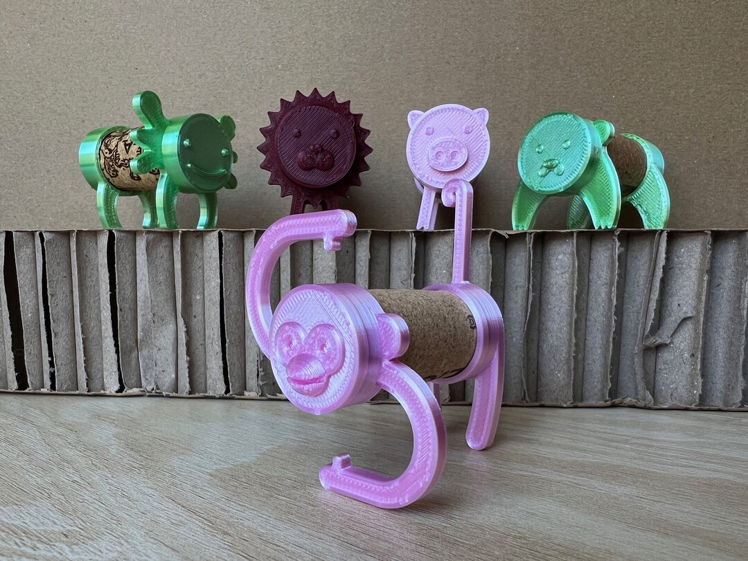 Cork Crew Set of 5 Turn Corks Into Cute Animal Pals - Etsy