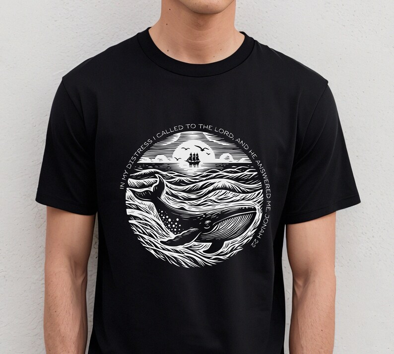 Jonah and the Whale Bible Verse SVG PNG, Religious Digital Download ...