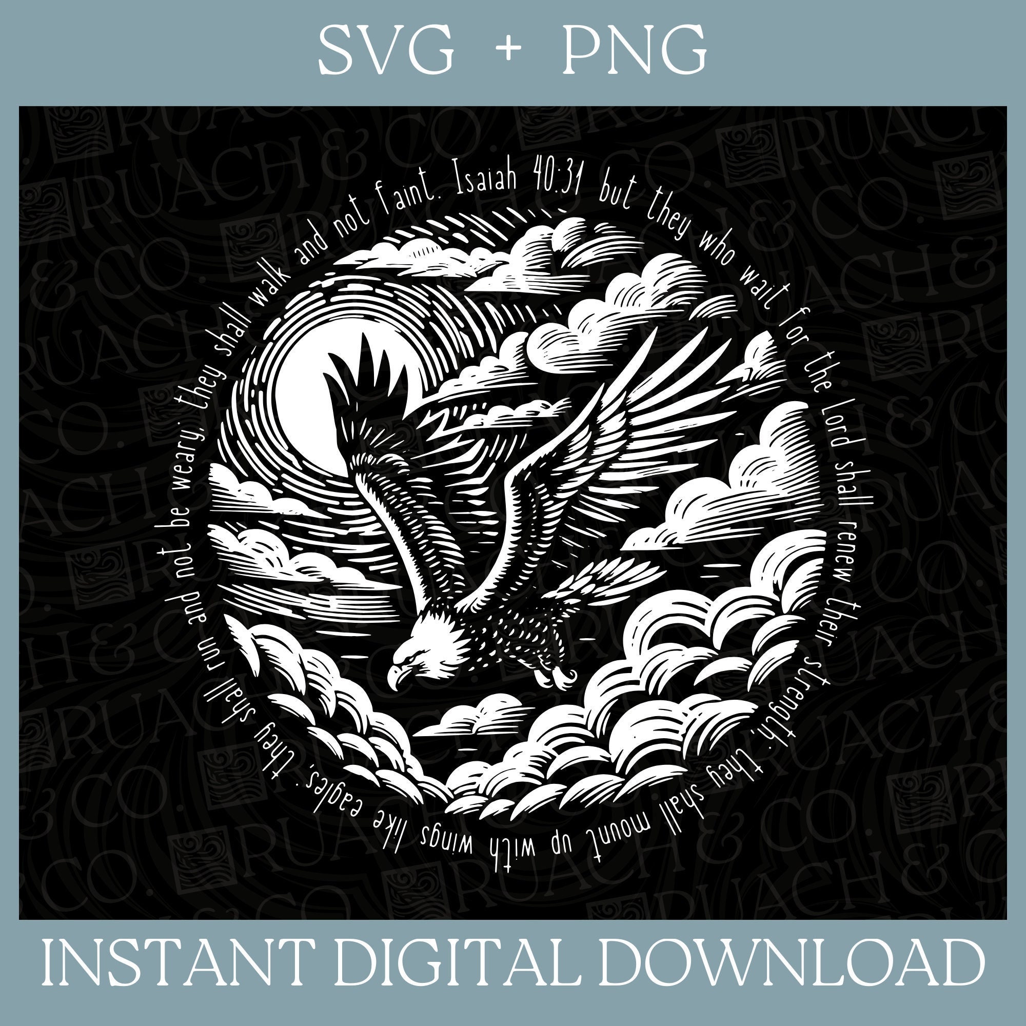 Isaiah 40:31 Bible Verse SVG + PNG, Religious Digital Download ...