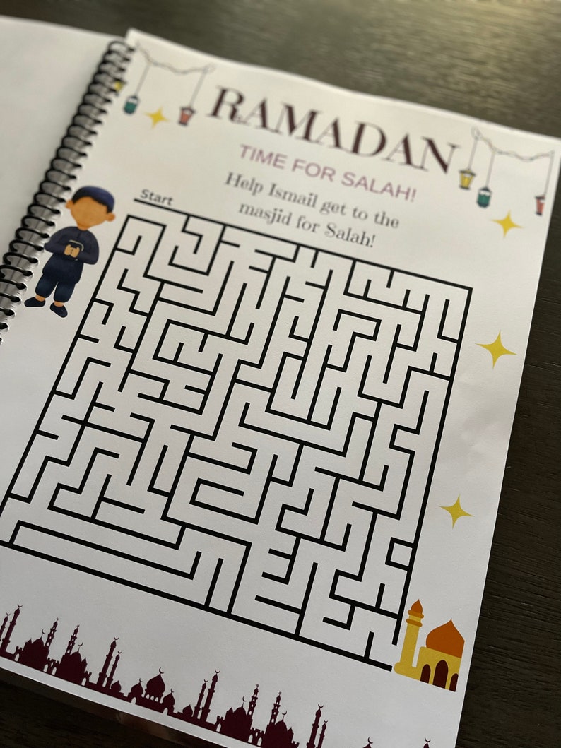 Ramadan Activity Book: Coloring Pages, Fun Activities, Crossword ...