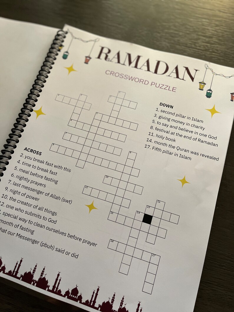 Ramadan Activity Book: Coloring Pages, Fun Activities, Crossword ...