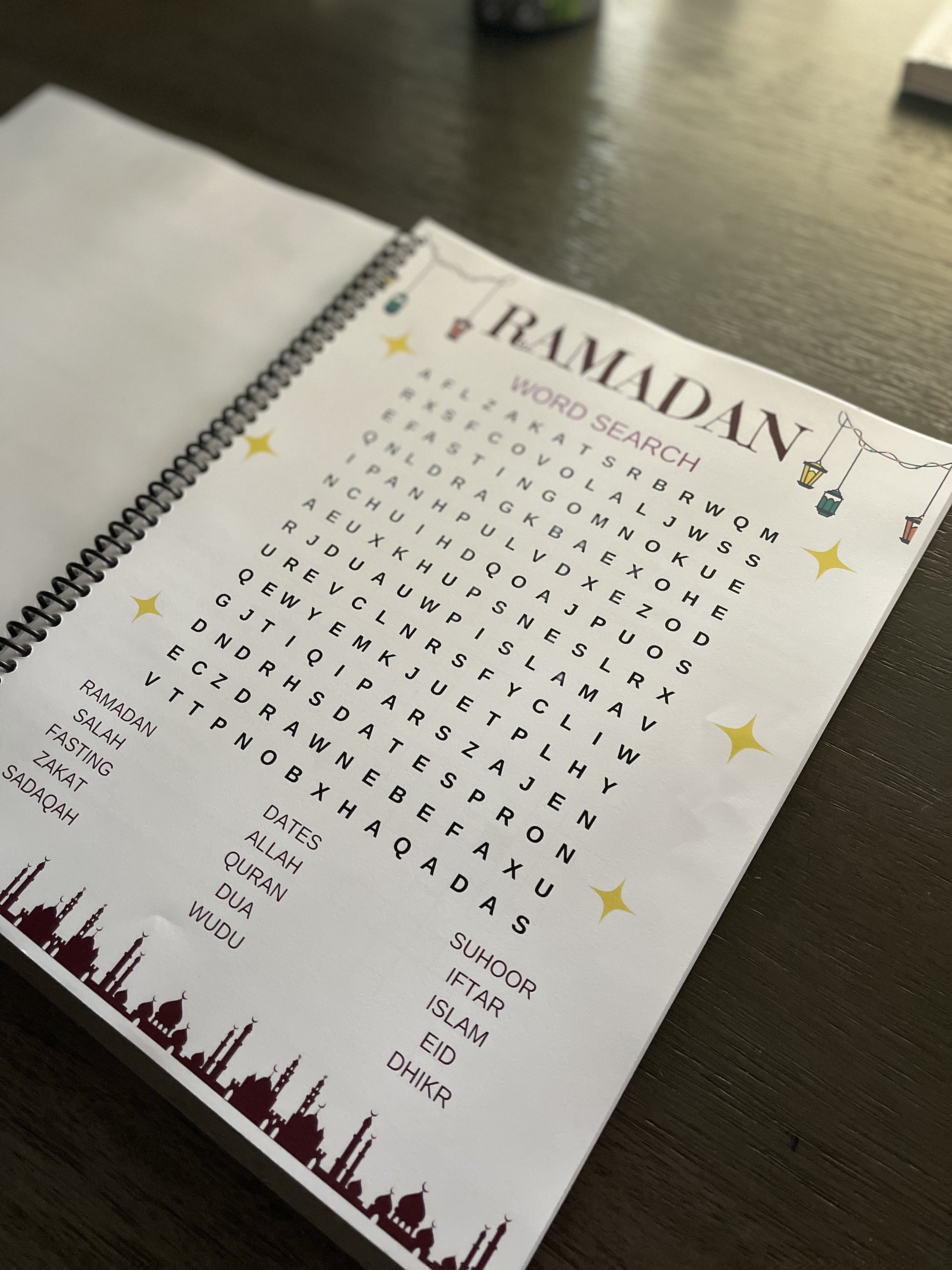 Ramadan Activity Book: Coloring Pages, Fun Activities, Crossword ...